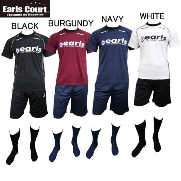 Earls court シャツ・パンツ・ソックス 3点セットプラクティスシャツ＆パンツ＆ソックスの3点SET全身アールズコートでコーディネート！■素材：ポリエステル100％■カラーBLACKBURGUNDYNAVYWHITE■生産国：中国