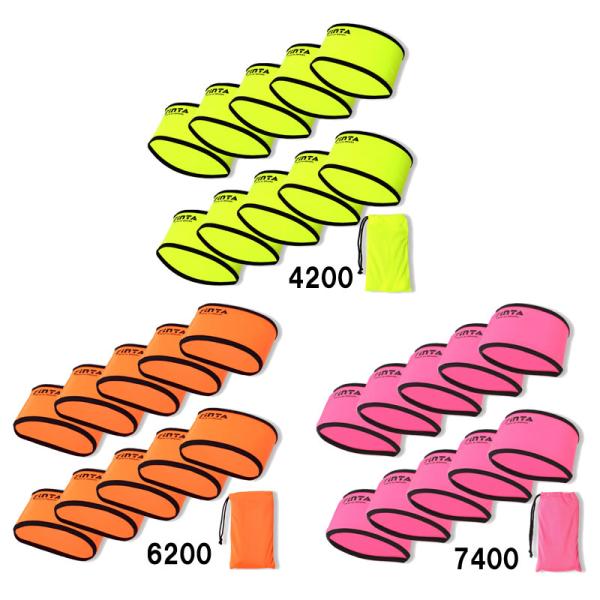FINTA ヘッドビブス10枚セット ヘッドビブス10枚セット　3カラー　(FT5971)(FT5966)ゼッケンやビブスとは異なり、ルックアップの必要性がある為、視野を広げる為のトレーニングとして、とても有効的なビブスです。■素材：ポリエ...