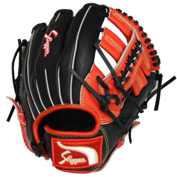 クボタスラッガー 少年軟式用 展示会限定グラブ(オールラウンド用)少年軟式用グローブ(オールラウンド用) 小さめJ2AとJ2CとJ2Hは大きさは同じでウェブ違い2・3・4年生の中学年向き■カラー：RD/BKレッド×ブラック■素材 ステアハイ...