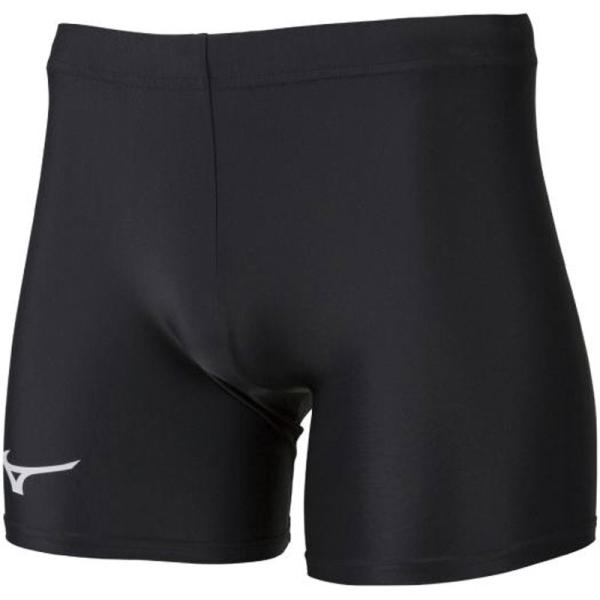 シンプルなデザインのショートタイツ。 ■股下12cm（Lサイズ寸） サイズ：S、M、L、XL、2XL 素材：ナイロン81％、ポリウレタン19％ 原産国：タイ製 発売シーズン：2021年秋冬 ■カラー：09ブラック×ブラック