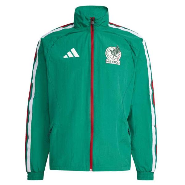 adidas メキシコ代表 ホーム アンセムジャケット サッカーにインスパイアされた、アレンジのきくスタンドカラージャケット。メキシコ代表 ホーム アンセムジャケットはサッカーにインスパイアされたスタイル。マッチウェアのキットから影響を受け...