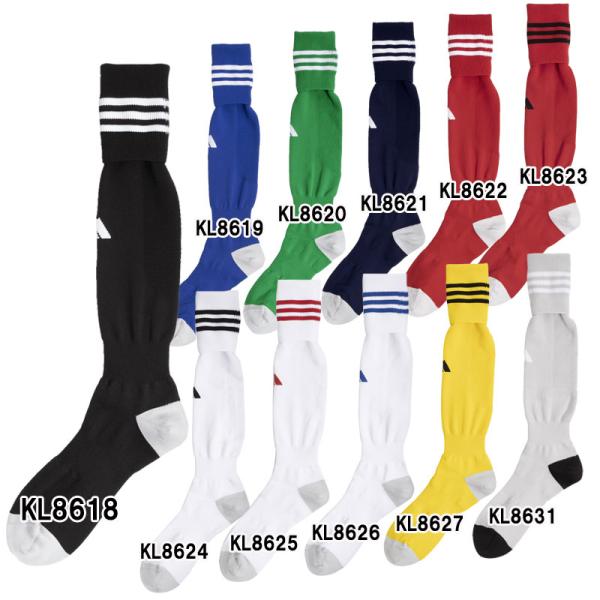 adidas BASIC 3ST FOOTBALL SOCKS J リサイクルポリエステルを使用したサッカーソックス。ノンパイル仕様で厚みを抑えたソックスは素足感覚を研ぎ澄ませ、優れたタッチ感を。足首と中足部のリブ加工が着用中のズレを起こし...