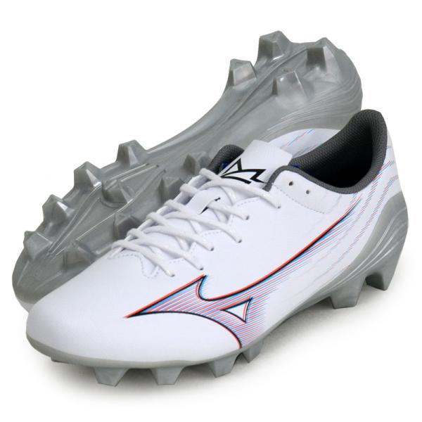 MIZUNO ミズノアルファ SELECTトップモデルの機能をエントリーモデルにも。エントリーモデル初のアウトカウンター式ソールを採用。■サイズ：24.5〜28.5■質量：約220g(27.0cm片方)■カラー：09 ホワイト×イグニッショ...