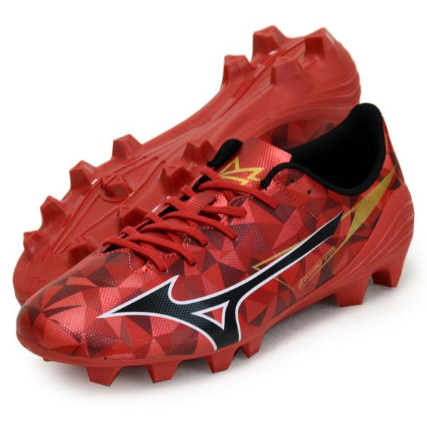 MIZUNO ミズノアルファ 2 SELECT スピードは、新次元へ。トップモデルの機能を搭載したエントリーモデル。アウトカウンター式ソールを採用。天然芝/土/人工芝のグランド用アッパーにはソフト人工皮革を採用し、柔らかなフィット感を実現。...