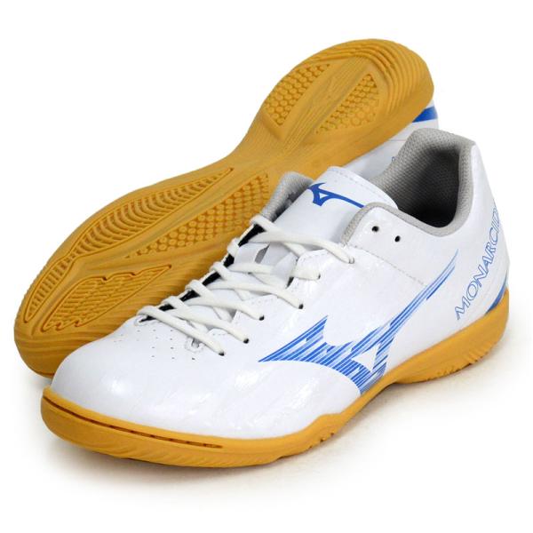 MIZUNO モナルシーダネオ サラ CLUB INワイドフィットのノンステッチアッパーを採用した、ソフト人工皮革モデル。フットサルを楽しむ相棒に。軽量、柔軟、素足感覚のフットサル専用モナルシーダ。ワイドフィットのノンステッチアッパーを採用...
