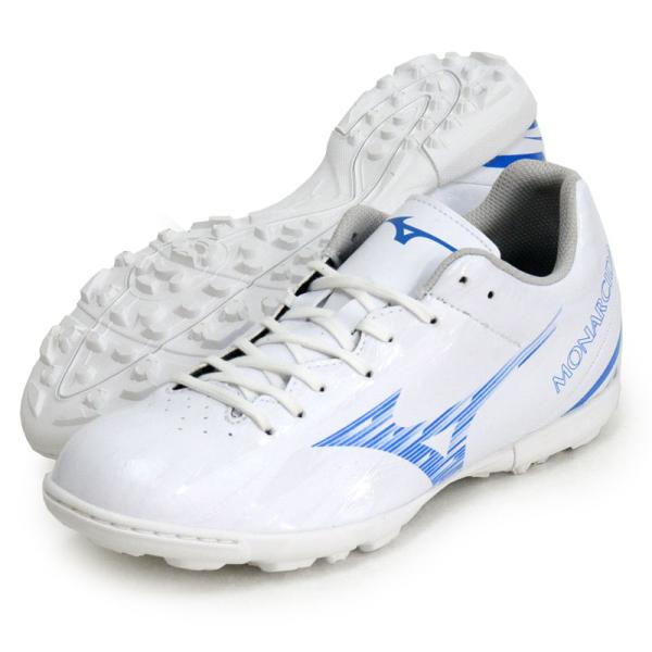 MIZUNO モナルシーダネオ サラ CLUB TFワイドフィットのノンステッチアッパーを採用した、ソフト人工皮革モデル。フットサルを楽しむ相棒に。ワイドフィットのノンステッチアッパーを採用した、ソフト人工皮革モデル。ノンステッチアッパーの...