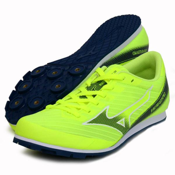 MIZUNO エックスファースト3 (エントリーモデル／土トラック兼用) 未来のアスリートに贈る最初の1足。陸上部に入ったらまずはコレ。陸上を始めたばかりの人が履きやすいことを追求したスパイク設計。プレートはハーフプレート設計で、初心者でも...
