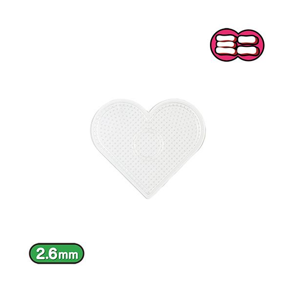 ■ 商品説明 ■ 種類：ミニ（2.6mm）アイロンビーズ用ペグボードサイズ：約 8 × 9cm カラー：クリヤー形状：スモール ハート数量：1枚サークルとスクウェアの特徴を兼ね備えたペグボードです。ハート上部は半径の円環状のペグ配列で、下部...