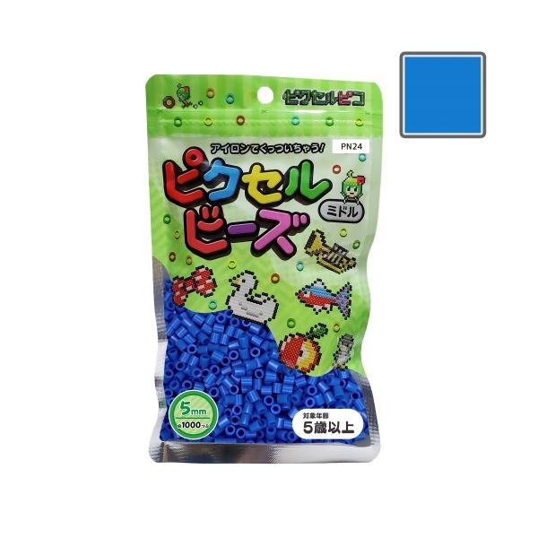 ■ 商品説明 ■ 種類：ピクセルビーズ （5mm） サイズ：直径 5mmカラー：ブルー数量：約 1,000粒RGB数値：R:20 G:123 B:209一般的な5mmサイズのビーズと互換性のあるハードタイプのビーズです。形状の変化が少ないた...