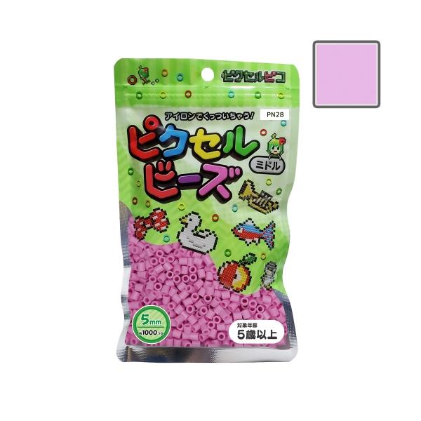 ■ 商品説明 ■ 種類：ピクセルビーズ （5mm） サイズ：直径 5mmカラー：パステルパルム数量：約 1,000粒RGB数値：R:234 G:190 B:219一般的な5mmサイズのビーズと互換性のあるハードタイプのビーズです。形状の変化...