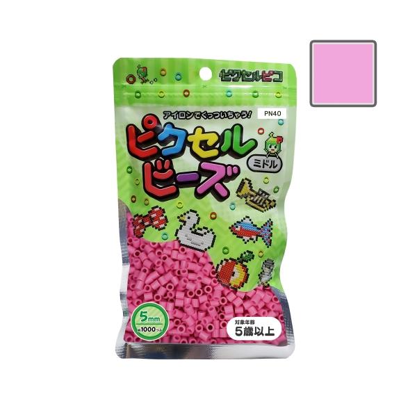 ■ 商品説明 ■ 種類：ピクセルビーズ （5mm） サイズ：直径 5mmカラー：ピンク数量：約 1,000粒RGB数値：R:241 G:167 B:220一般的な5mmサイズのビーズと互換性のあるハードタイプのビーズです。形状の変化が少ない...