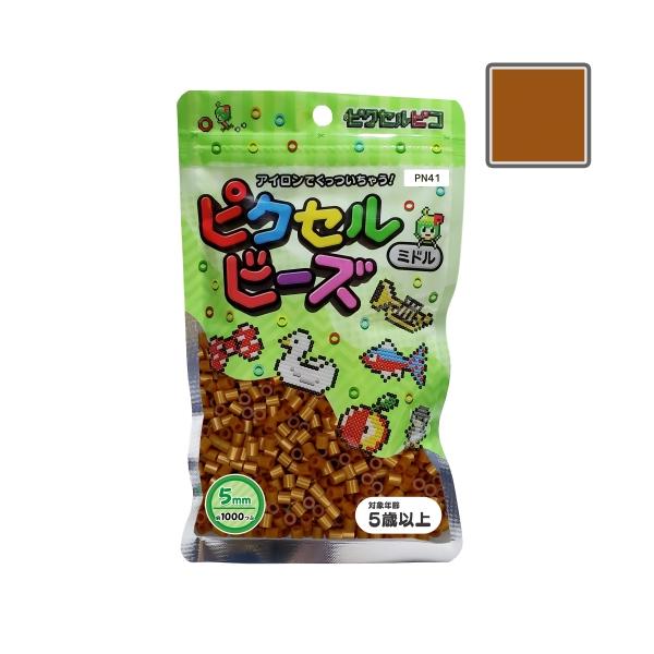 ■ 商品説明 ■ 種類：ピクセルビーズ （5mm） サイズ：直径 5mmカラー：ゴールド数量：約 1,000粒RGB数値：R:154 G:85 B:22一般的な5mmサイズのビーズと互換性のあるハードタイプのビーズです。形状の変化が少ないた...