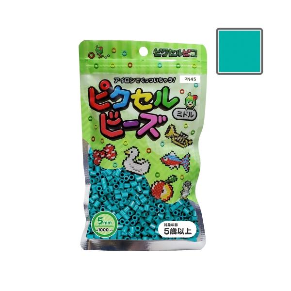 ■ 商品説明 ■ 種類：ピクセルビーズ （5mm） サイズ：直径 5mmカラー：ピーコックブルー数量：約 1,000粒RGB数値：R:0 G:178 B:169一般的な5mmサイズのビーズと互換性のあるハードタイプのビーズです。形状の変化が...