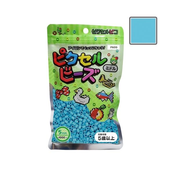 ■ 商品説明 ■ 種類：ピクセルビーズ （5mm） サイズ：直径 5mmカラー：アカプルコブルー数量：約 1,000粒RGB数値：R:100 G:194 B:220一般的な5mmサイズのビーズと互換性のあるハードタイプのビーズです。形状の変...