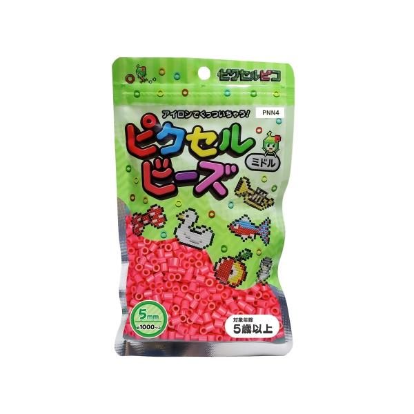 ■ 商品説明 ■ 種類：ピクセルビーズ （5mm）サイズ：直径 5mmカラー：ネオンピンク数量：約 1,000粒一般的な5mmサイズのビーズと互換性のあるハードタイプのビーズです。形状の変化が少ないため、立体作品の制作にも適しています。フュ...