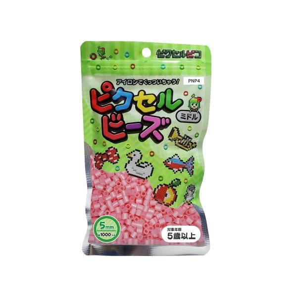 ■ 商品説明 ■ 種類：ピクセルビーズ （5mm）サイズ：直径 5mmカラー：パールピンク数量：約 1,000粒一般的な5mmサイズのビーズと互換性のあるハードタイプのビーズです。形状の変化が少ないため、立体作品の制作にも適しています。フュ...