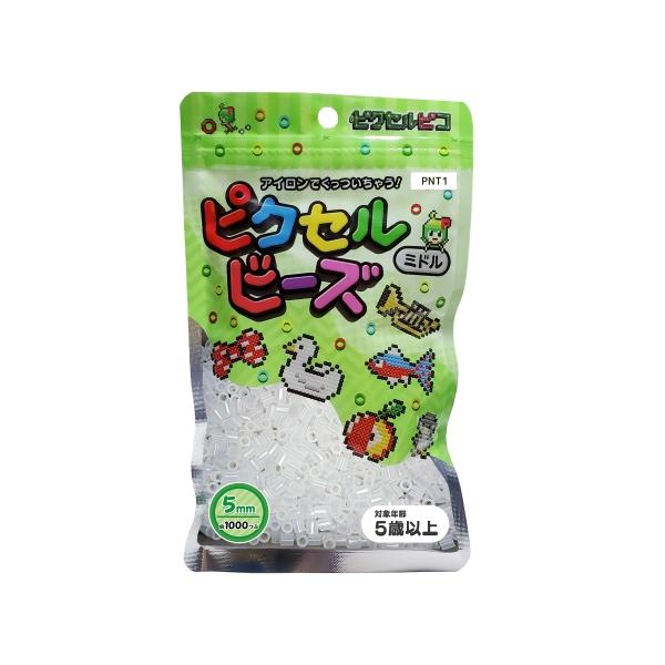 ■ 商品説明 ■ 種類：ピクセルビーズ （5mm）サイズ：直径 5mmカラー：クリヤー数量：約 1,000粒一般的な5mmサイズのビーズと互換性のあるハードタイプのビーズです。形状の変化が少ないため、立体作品の制作にも適しています。フューズ...