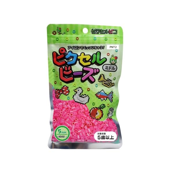 ■ 商品説明 ■ 種類：ピクセルビーズ （5mm）サイズ：直径 5mmカラー：クリヤーピンク数量：約 1,000粒一般的な5mmサイズのビーズと互換性のあるハードタイプのビーズです。形状の変化が少ないため、立体作品の制作にも適しています。フ...