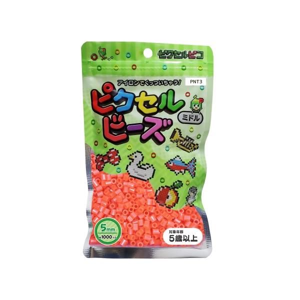 ■ 商品説明 ■ 種類：ピクセルビーズ （5mm）サイズ：直径 5mmカラー：クリヤーオレンジ数量：約 1,000粒一般的な5mmサイズのビーズと互換性のあるハードタイプのビーズです。形状の変化が少ないため、立体作品の制作にも適しています。...