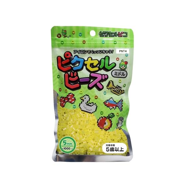 ■ 商品説明 ■ 種類：ピクセルビーズ （5mm）サイズ：直径 5mmカラー：クリヤーイエロー数量：約 1,000粒一般的な5mmサイズのビーズと互換性のあるハードタイプのビーズです。形状の変化が少ないため、立体作品の制作にも適しています。...