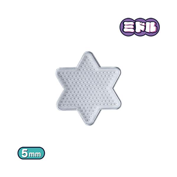 ■ 商品説明 ■ 種類：ミドル（5mm）アイロンビーズ用ペグボードサイズ：約 10 × 10cm カラー：半透明形状：スモール スター数量：1枚ひし形と三角の作品作りが可能なペグボードです。透明タイプとなっているので、同サイズの下絵を用意す...