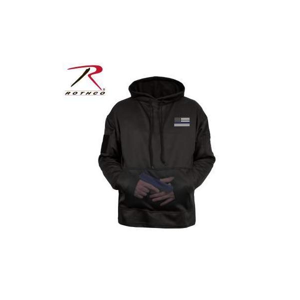お取り寄せ　約1週間-10日Rothco Honor and Respect Thin Blue Line Concealed Carry Hoodieは、警察や法執行官への「名誉と敬意」を表すブルーラインデザインが特徴です。 ブルーライン...