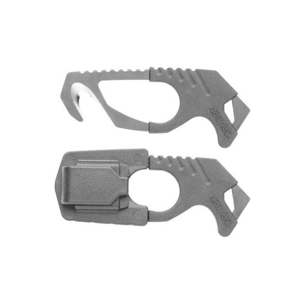 ミリタリー仕様の緊急時の脱出用ツールです。約2.5cmウエビングベルト用パーツ、装備への装着用マリスクリップ付き全長:約11cm重量(本体):約45gブレード材質:420HCステンレス