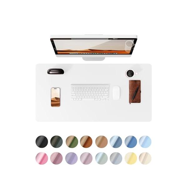 【商品概要】デスクプロテクター: 丈夫なPUレザー素材で、デスクを傷、汚れ、こぼれ、熱、擦り傷から保護します。 豊富なカラーバリエーションで、作業環境を変えてモードチェンジ。 表面は大きなマウス パッドとしても機能し、書き込み、タイピング、...