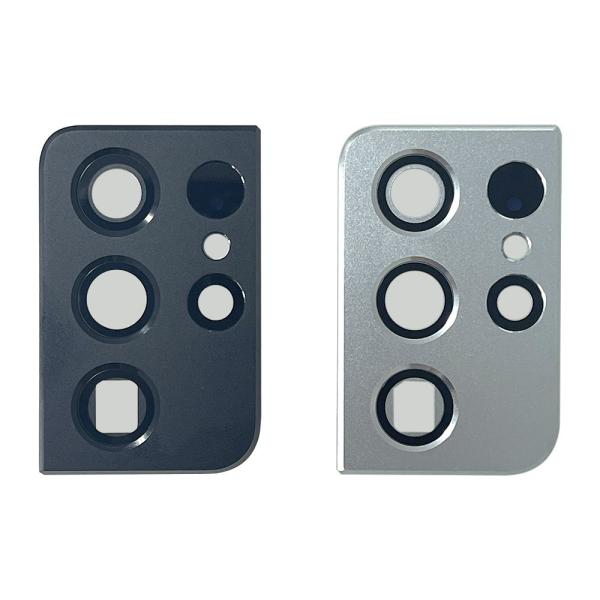 Galaxy S21 Ultra バックカメラレンズ フレーム付き 修理用部品ギャラクシーS21ウルトラの背面側メインカメラカバーガラスとカメラフレーム一体型交換用パーツです。リアカメラレンズのガラスのヒビや割れなどの修理にご利用ください。...