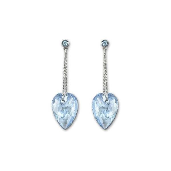 スワロフスキー『Nectar Aquamarine ピアス』です。どのような装いにもロマンチックな雰囲気を添えるピアス。スタッド部分には、独自のカットを施したアクアマリン・クリスタルのハートがあしらわれています。ダイアモンドタッチライトエフ...