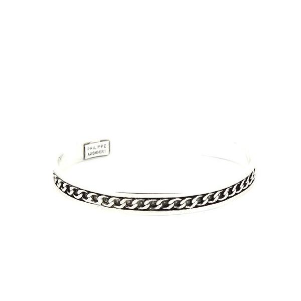 Philippe Audibert フィリップオーディベールのRIGIDE CHAINE シルバー ブレスレットです。重さ：20 g高さ：0.8cm幅：7.2cm★新作から日本未販売品までお客様に可能な限り幅広く商品をご提供する為に欧米のお...