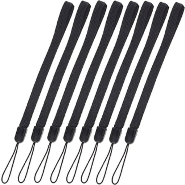 「商品情報」【商品パッケージ】ロングストラップ（黒）ｘ8「主な仕様」シンプルデザインリストストラップ8本セットコンパクトデジタルカメラ(コンデジ)、小型ミラーレスなどのデジカメ、携帯電話・ガラケー、スマホケース(カバー)、自撮り棒(セルカ棒...