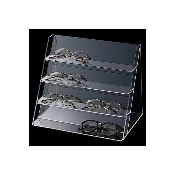 最大8本置き用 メガネスタンド 老眼鏡 サングラス スタンド台 めがね置き 展示 店舗 お店 店頭 受付窓口用 アクリル製ディスプレイ コレクション 卓上《商品説明》サイズ：W330×D200×H252ｍｍ素材：透明アクリル3ｍｍ厚陳列可能...