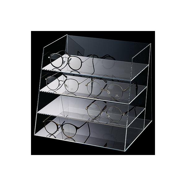 最大8本置き用 メガネスタンド 老眼鏡 サングラス スタンド台 めがね置き 展示 店舗 お店 店頭 受付窓口用 アクリル製ディスプレイ コレクション 卓上《商品説明》サイズ：W330×D265×H280ｍｍ素材：透明アクリル3ｍｍ厚陳列可能...
