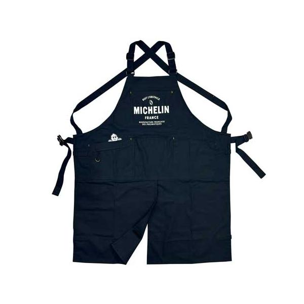 ミシュランのワークエプロンになります。レーシングシーンでも大活躍の高性能タイヤブランド、MICHELIN。オシャレで機能性の高いワークエプロンです。ミシュランマンがポケットから顔を出すちょっと可愛いデザイン♪フロントには作業に便利なポケット...
