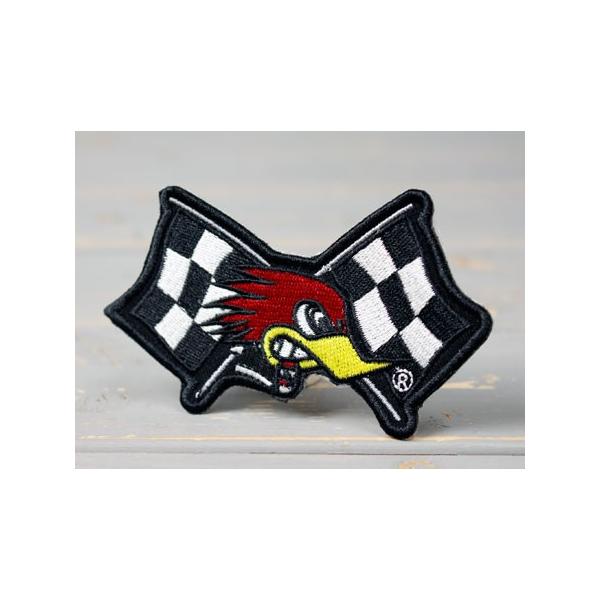 クレイスミスのワッペンになります。アメリカが生んだレーシングアイコン、クレイスミス！数々のレースを制したカムシャフトブランドのキャラクターですね♪こちらはクロスしたチェッカーフラッグにクレイスミスのレーシーなデザイン。アイロンで接着できるア...