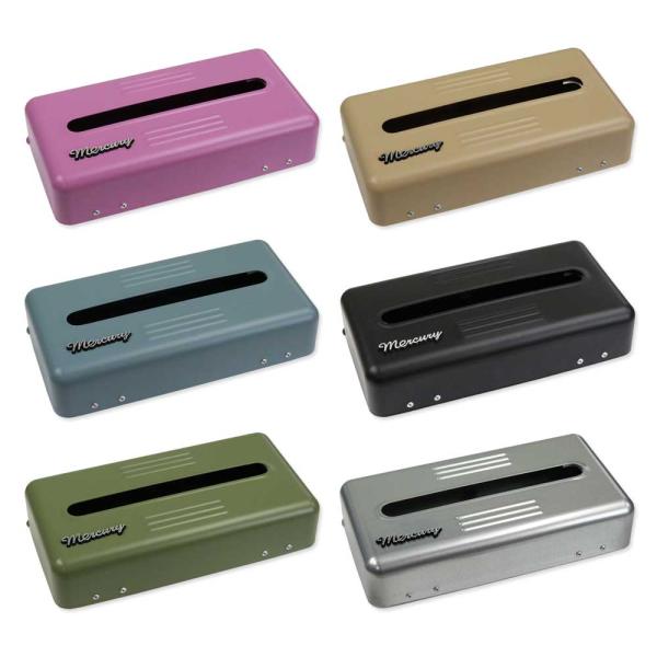 マーキュリーのティッシュケースになります。ミッドセンチュリーな雰囲気でオシャレな雑貨が揃うブランド、MERCURY2WAYで使えるブリキ製ティッシュケースです♪まずこのフォルムですよね、レトロなラインがセクシーでしょう♪ティッシュの生活感を...