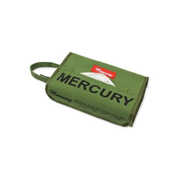 マーキュリーのＮＥＷティッシュボックスカバーになります。５０〜７０年代のパワフルなアメリカンカルチャーから生まれたマーキュリー。ファブリック素材のオシャレなティッシュカバーです♪サイドのハンドルを使って壁に掛けることができます。ティッシュボ...