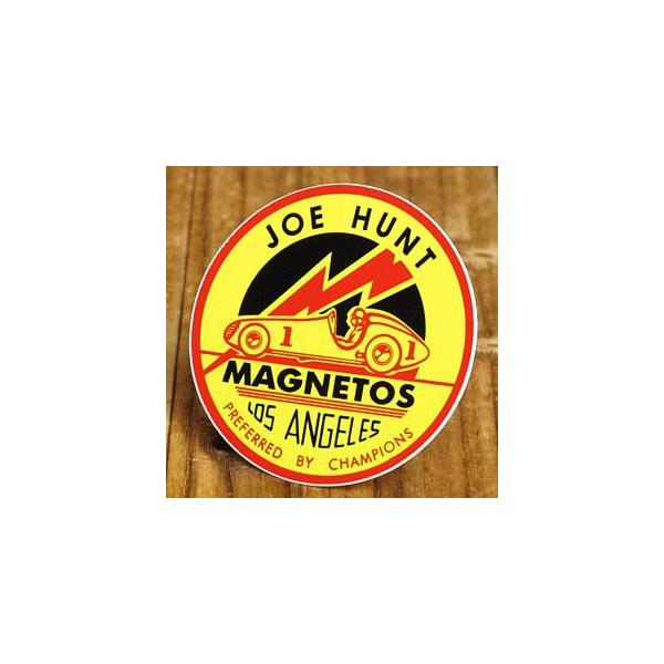 　ジョー・ハント・マグネトー（JOE HUNT MAGNETOS）のステッカーです。当時のノスタルジックな雰囲気をそのままに復刻させたステッカーシリーズになります。ジョー・ハント・マグネトーはマグネトー（点火装置）のブランドになります。レー...