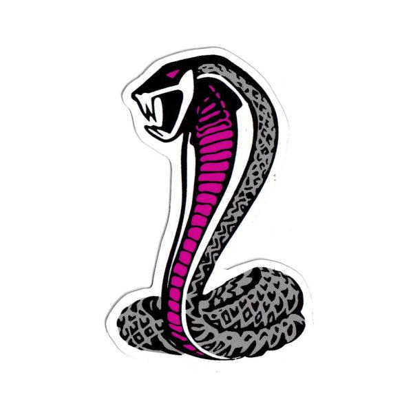 コブラのステッカーになります。アメリカでは長年流通している色褪せない人気のステッカーです。シェルビー・コブラを彷彿させるCQQLデザインでしょう♪首を起こしたスタイルが美しくも狂気を感じるアイコニックスネーク！車やバイク、ギター、スケボー、...