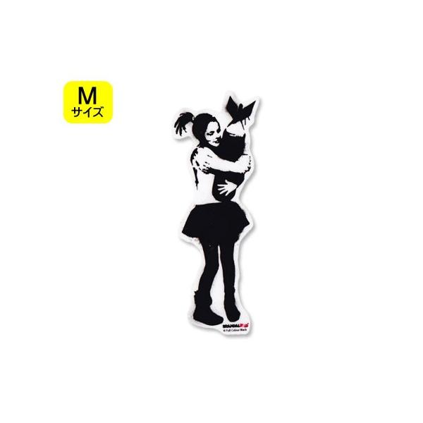 バンクシーのステッカーになります。正体不明のストリートアーティスト、バンクシー（BANKSY）。社会風刺をテーマにしたメッセージ性の強いアートで知られてますね！突如現れ、ゲリラ的手法で描き去る、芸術テロリスト。そんな謎多きバンクシーデザイン...