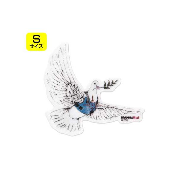 バンクシーのステッカーになります。正体不明のストリートアーティスト、BANKSY。社会風刺をテーマにしたメッセージ性の強いアートで有名ですね！世間を謎のアートで描き乱すバンクシーデザインのステッカーです♪コチラは「Bulletproof D...