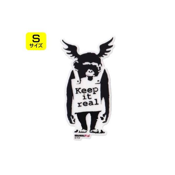 バンクシーのステッカーになります。正体不明のストリートアーティスト、BANKSY。社会風刺をテーマにしたメッセージ性の強いアートで有名ですね！世間を謎のアートで描き乱すバンクシーデザインのステッカーです♪コチラは「Keep It Real ...