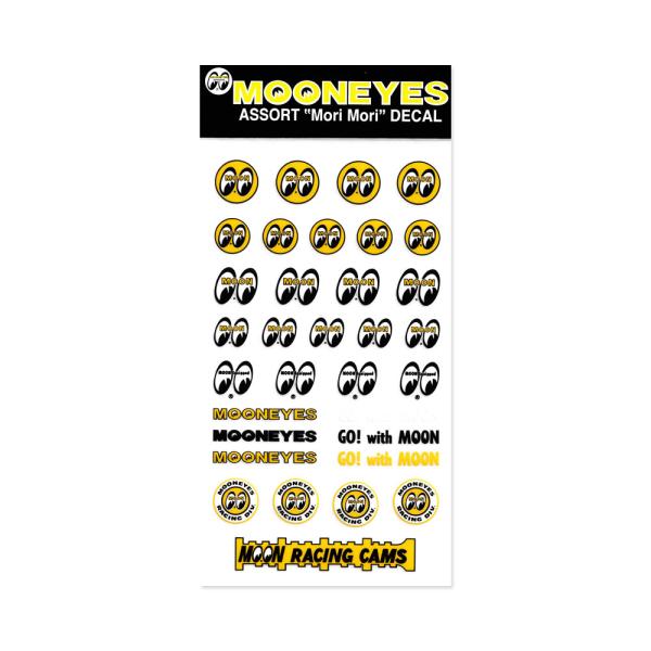 ムーンアイズのステッカーセットになります。カスタムカルチャーを通して純度の高いアメリカを提供するMOONEYES。超ミニサイズのアイコンが揃った転写タイプのステッカーセットです♪アイボールやアイシェイプ、ロゴなど３３ピースがズラリ！擦って貼...