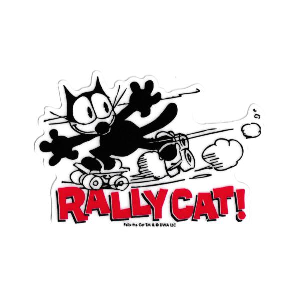 フィリックス・ザ・キャットのステッカーになります。世界で最も有名な黒猫とされるアメリカのキャラクター、FELIX THE CAT。コミックやアニメ、商品マスコットなど輝かしい経歴の持ち主ですね！やっぱりネコですからね、どんな場所でもへっちゃ...