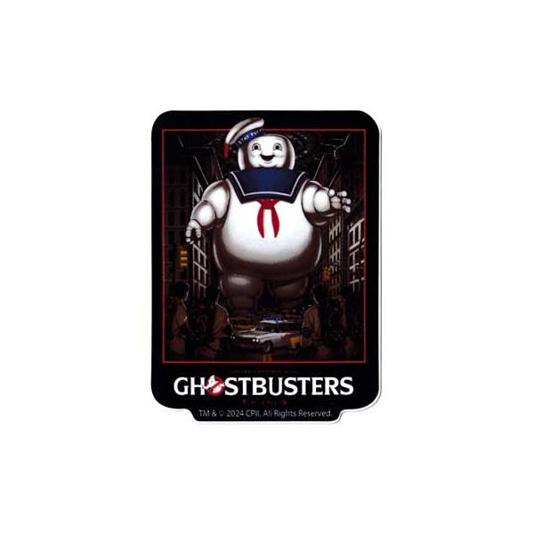 ゴーストバスターズのステッカーになります。８０年代にヒットしたアメリカのコメディ映画、Ghostbusters。この映画の主題歌だけでも聴いたことがある人は多いはず♪こちらは不気味なマシュマロマンが登場するポスターアート。もちろん屋内外で使...
