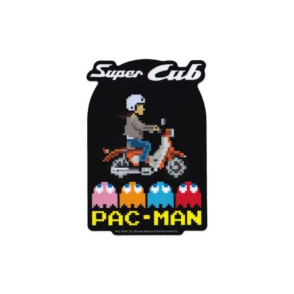 ホンダXパックマンのステッカーになります。世界に誇る日本の自動車＆バイクメーカー、HONDA。８０年代に発売されたナムコのゲームタイトル、PAC-MAN。そんな両名のユニークなコラボステッカーです♪コチラは５０年代から生産され続ける定番の人...