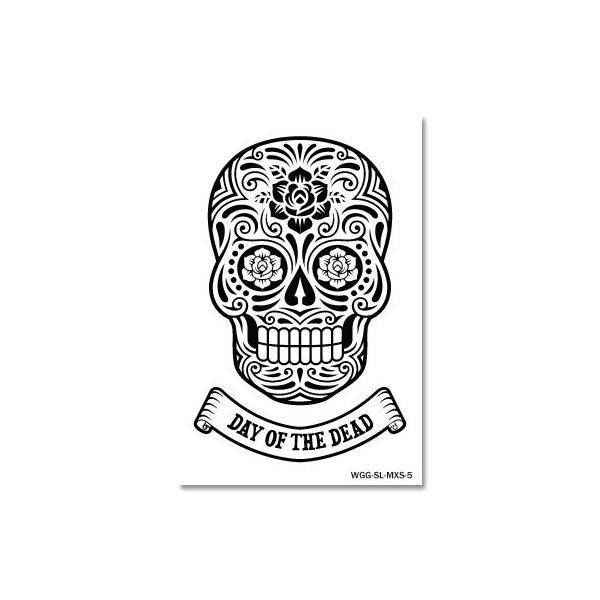 メキシカンスカルのステッカーになります。故人に思いを馳せるメキシコのお盆やハロウィンのようなイベント、死者の日。お土産屋や仮装など街中がメキシカンスカル一色！様々なパーツを用いた繊細なデザインに注目が集まってますよね♪そんな美しいメキシカン...