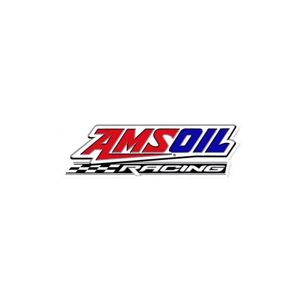 AMSOIL（アムズオイル）RACINGのステッカーになります。60年代にスタートした米国のオイルブランド、アムズオイル（アムゾイル）になります。米空軍ジェット機のエンジンオイル性能をヒントに作り上げられたそうです。オイル開発以外にもモトク...