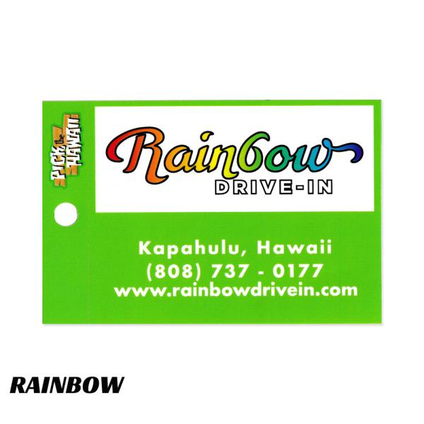 レインボードライブインのステッカーになります。１９６１年創業のハワイのドライブインレストラン、Rainbow DRIVE-IN。ボリュームのあるプレートランチがロコ達にウケている人気店ですね！そんなレインボードライブインのステッカーがコチラ...